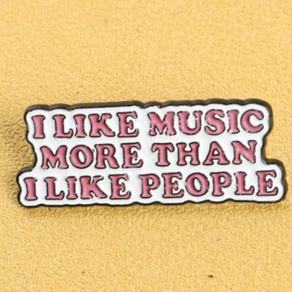 Jewelry | 2 For 13 I Like Music More Than People Pin | Poshmark